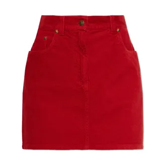 Versace Cord-Samt-Minirock - - Skirts - Damen - Rot - S