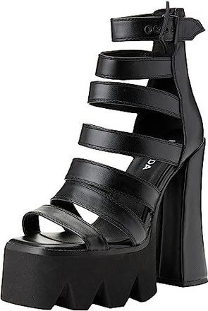 Lamoda Femme Back Off Chaussures de Court, Black PU, 38 EU