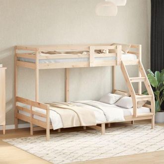 vidaXL Etagenbett 80x200/120x200 cm Massivholz Kiefer vidaXL