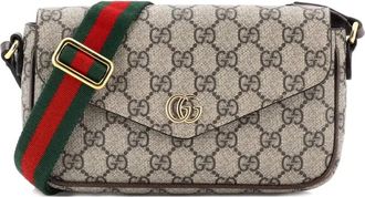 Gucci Ophidia Envelope Flap GG Coated Canvas Mini shoulder bag - Braun