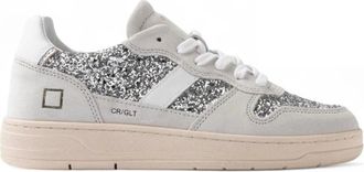 D.A.T.E. D.a.t.e., Homme, Chaussures, Blanc, Taille: 38 EU Court 2.0 Glitter Silver