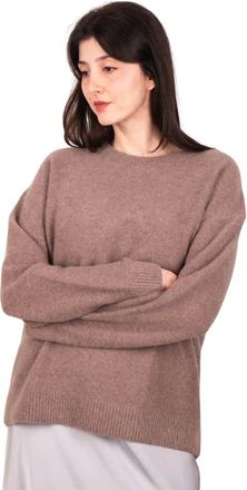 Vince Femme, Pulls, Brun, Taille: 40 FR Pull ras du cou en cachemire pelucheux