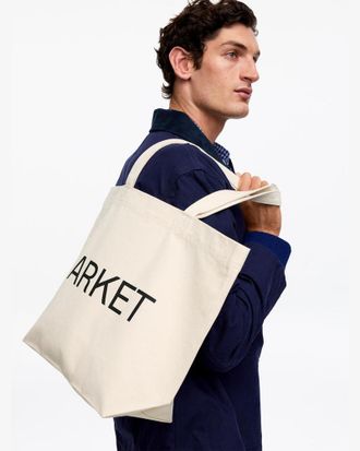 Arket Tragetasche Aus Canvas -Wei&szlig;