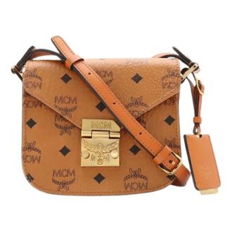MCM Pre-owned Visetos Coated Canvas Schultertasche - - Pre-owned - Damen - Braun - ONE SIZE