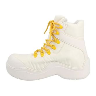Bottega Veneta Femme, Chaussures, Blanc, Taille: 36 EU Nylon bottes-et-bottines