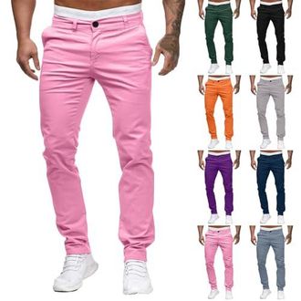 Generic Pantalon de couleur unie pour homme, coupe droite, pantalon tendance et d&eacute;contract&eacute;, pantalon confortable et doux, pantalon d&eacute;contract&eacute;, l&eacute;ger, extens