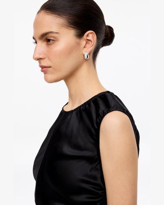 Arket Versilberte Ovale Ohrringe -Silberfarben