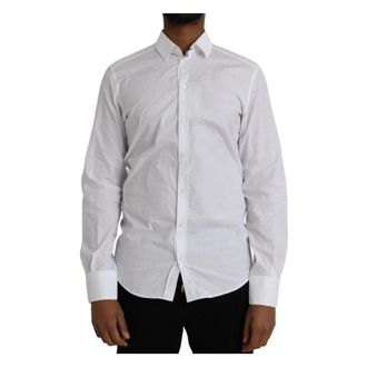 Dolce & Gabbana Gold Hemd - - Shirts - Herren - Wei&szlig; - XS