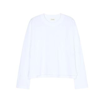 Closed Femme, Tops, Blanc, Taille: 42 FR Crewneck Longsleeve