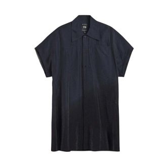 Yohji Yamamoto Kurz&auml;rmeliges Dip-Dye-Overshirt - - Dresses - Damen - Schwarzk - XS