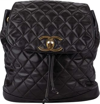 Chanel Crossbody Bags - Chanel Quilted Lambskin 24K Gold Backpack - Gr. unisize - in Bunt - f&uuml;r Damen