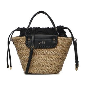 V&deg; 73 Femme, Sacs, Multicolore, Taille: ONE Size Sac Bandouli&egrave;re En Paille Avec Poign&eacute;e Sup&eacute;rieure