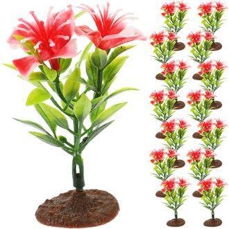 Pretyzoom K&uuml;nstliche Azalee Deko Pflanze 8X5.5X3 Zoll F&uuml;r Wohnraumdekoration Und Modellbau Miniatur Landschaftsgestaltung Kunstblumen Aus Kunststoff