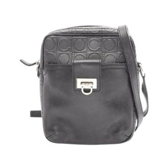 Ferragamo Pre-owned Gancini Leder Schultertasche - - Pre-owned - Damen - Schwarzk - ONE SIZE