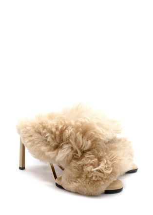 Bottega Veneta The Curve Shearling Sandals Size 35