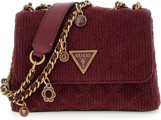 Guess Umh&auml;ngetasche Schultertasche Giully II Mini 2 Compartment Convertible Flap Red dunkelrot