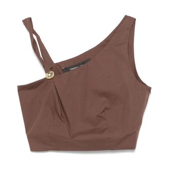 Federica Tosi Braunes &auml;rmelloses Top - - Tops - Damen - Braun - XS