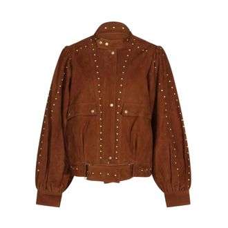 Farm Rio Lederjacke - - Jackets - Damen - Braun - S