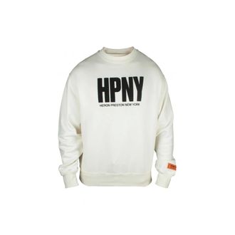 Heron Preston Homme, Sweatshirts et sweats &agrave; capuche, Blanc, Taille: M Hpny SweaT-shirt