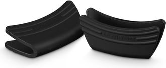 LE CREUSET Le Creuset 2er-Set Griffschutz aus Silikon, Anpassungsf&auml;hig, Hitzebest&auml;ndig bis 250&deg;C, Schwarz gl&auml;nzend, 93010300140000