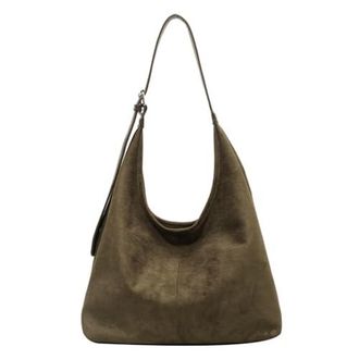 Generic Sac &agrave; bandouli&egrave;re en daim pour femme - &Eacute;l&eacute;gant - Grande capacit&eacute; - R&eacute;tro - Couleur unie - Sangle r&eacute;glable - Sac de transport d&eacute;contract&eacute; - Sac de voya