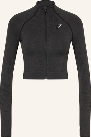 Gymshark Gymshark Cropped-Trainingsjacke Vital Seamless 2.0 schwarz