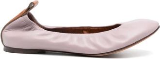 Lanvin Smooth Grain Calf Leather Slip-On Flats - Gr. 37 (EU) - in Beige