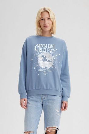Levi's Sweat Shirt Col Rond Graphique Salinas - Femme - Gris / Moonlight Frequency Troposphere - XS