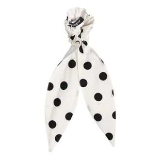 Dolce & Gabbana Polka-dot Scarf Tie Scrunchie - - Accessories - Damen - Wei&szlig; - ONE SIZE
