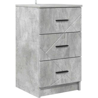 vidaXL Nachttisch Betongrau 38 x 38 x 66 cm Holzwerkstoff vidaXL
