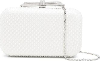 Mach & Mach Double Bow Embellished Clutch Bag