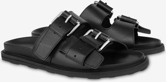 Moschino Sandales en cuir de veau - Noir