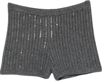Twinset Short Shorts - Femme - Shorts - Gris - Taille: 38 FR