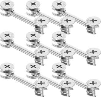 Artibetter 20 Sätze Möbelverbinder Cam Fittings Kit mit Dübeln Stabile Schrankverbinder für Möbelreparatur Rostfreie Schraubverbindungen Geeignet für Schränke Ko