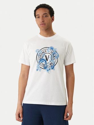 Versace Jeans Couture T-Shirt 80GAHE01 CJ00E Wei&szlig; Regular Fit