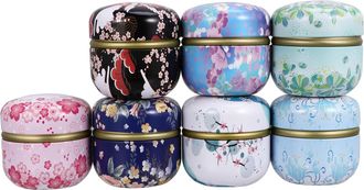 BESPORTBLE Cabilock 7 St&uuml;ck Runde Kleiner Kerzendosen aus Metall mit Schutzdeckel Wiederverwendbare Teedosen Lebensmittelbeh&auml;lter Retro Design Glatte Oberfl&auml;che 