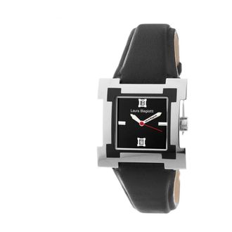 Laura Biagiotti unisex, Accessoires, Noir, Taille: ONE Size Montre &eacute;l&eacute;gante avec bracelet en cuir