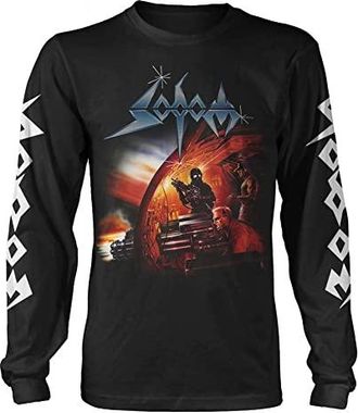 Sodom Agent Orange Homme T-Shirt Manches Longues Noir XL 100% Coton Regular/Coupe Standard