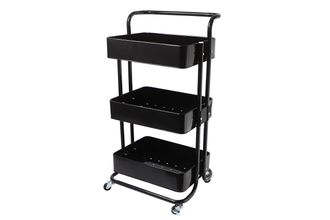 Echtwerk Echtwerk mobiler Servierwagen für Küche/ Bad/ Büro mit 3 Ebenen, Küchenrollwagen, Küchenwagen, Werkzeugwagen, Bastelwagen, Allzweckwagen mit Schiebegr