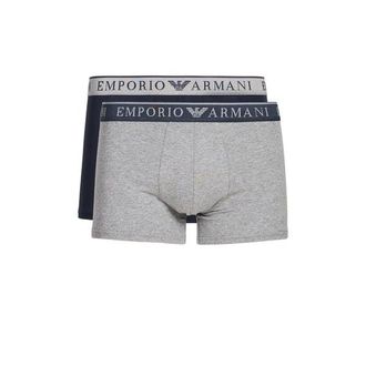 Emporio Armani Lot de deux boxers en coton m&eacute;lang&eacute;