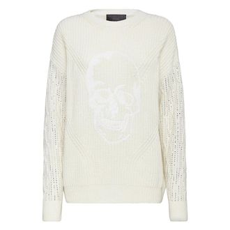 Philipp Plein Damen, Strickwaren, Beige, LGr&ouml;&szlig;e