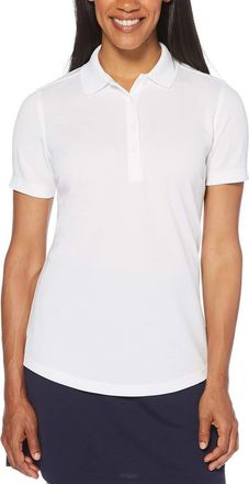 Callaway Opti-Dri Core Performance Golf-Poloshirt f&uuml;r Damen, kurz&auml;rmelig, Gr&ouml;&szlig;e S-3XL, Weiss/opulenter Garten, Klein