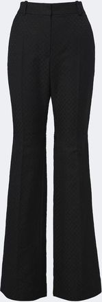 Nina Ricci Pantalon &eacute;vas&eacute; en laine m&eacute;lang&eacute;e