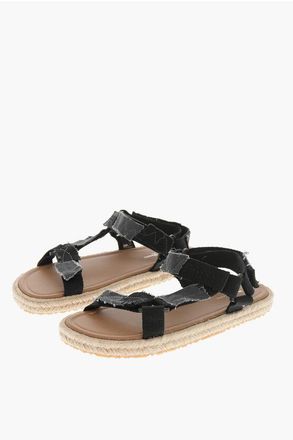 Maison Margiela M22 Canvas Sandals with Velcro Closure and Rope Sole size 39