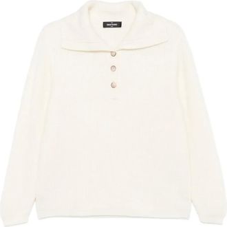 Gran Sasso pull à col boutonné - Blanc