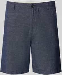 Selected Regular Fit Shorts aus Baumwoll-Leinen-Mix