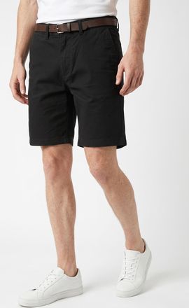 Jack & Jones Chinoshorts JACK & JONES JPSTADAM BELTED CHINO SHORTS SRT, Herren, Gr. XL, N-Gr, schwarz, Web, Obermaterial: 98% Baumwolle, 2% Elasthan, unifarben, re