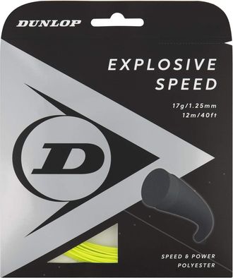 Dunlop Sports Dunlop Explosive Speed Tennissaite, 17g-1.25mm, 12m Satz, Gelb