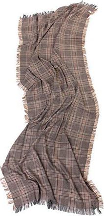 Mooilo Mooilo, Foulard en pure laine pour femme - Motif &agrave; carreaux - Fabriqu&eacute; en Allemagne