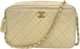 Chanel Sac bandouli&egrave;re vintage Pre-owned - Femme - Pre-owned - Beige - Taille: ONE Size